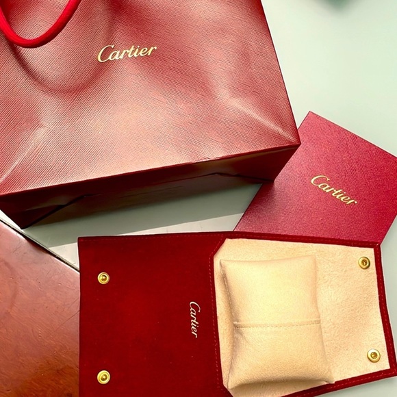 Cartier | Bags | Cartier Travel Jewelry Pouch W Paper Bag And ...